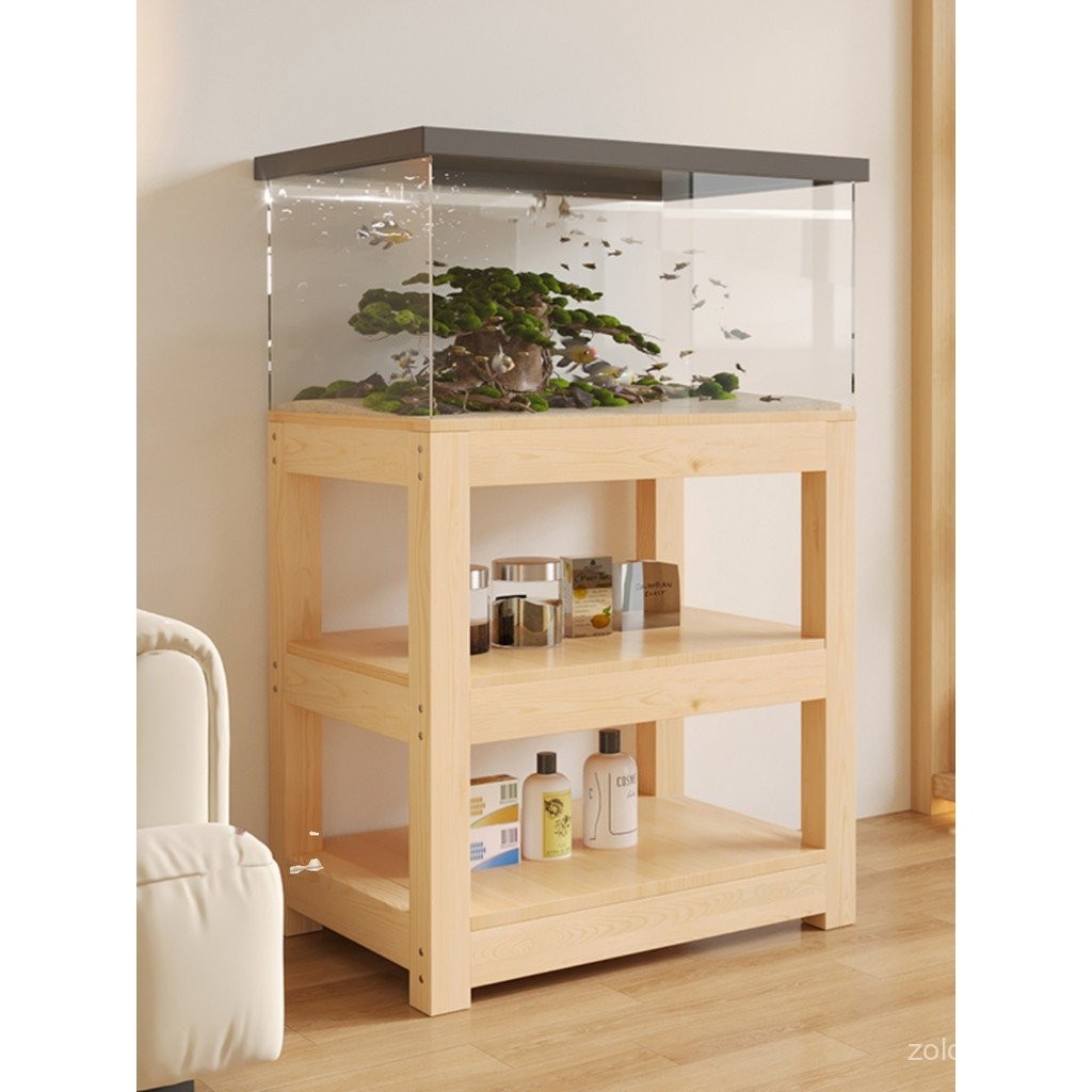 Solid Wood Fish Tank Stand Multi-layer Tank Rack Fish Tank Base Cabinet ...