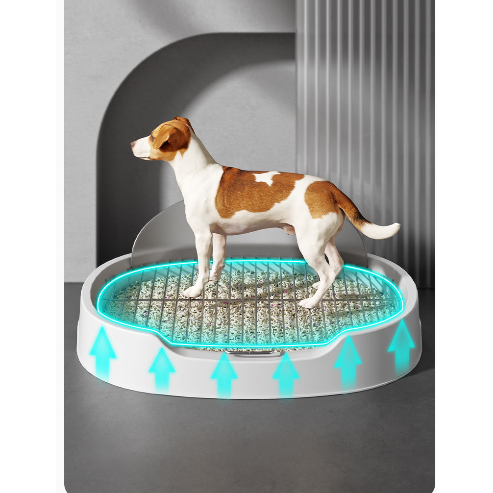 BUYMORE Upgraded Dog Toilet with Splash Guard - Stainless Steel Mesh ...