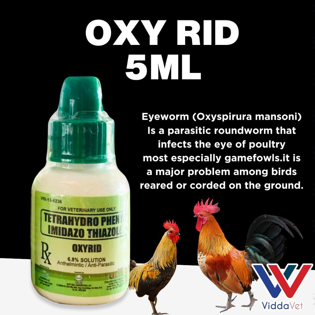 Oxyrid 5ml para sa Mata ng Hayop Epektibo para sa pagluluha, pagmumuta ...