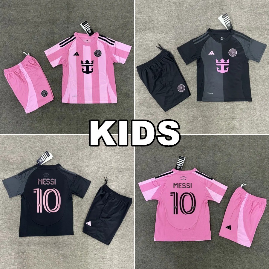 2025 2026 MESSI SHIRT Miami Home Away Children's Football Jersey Kids ...