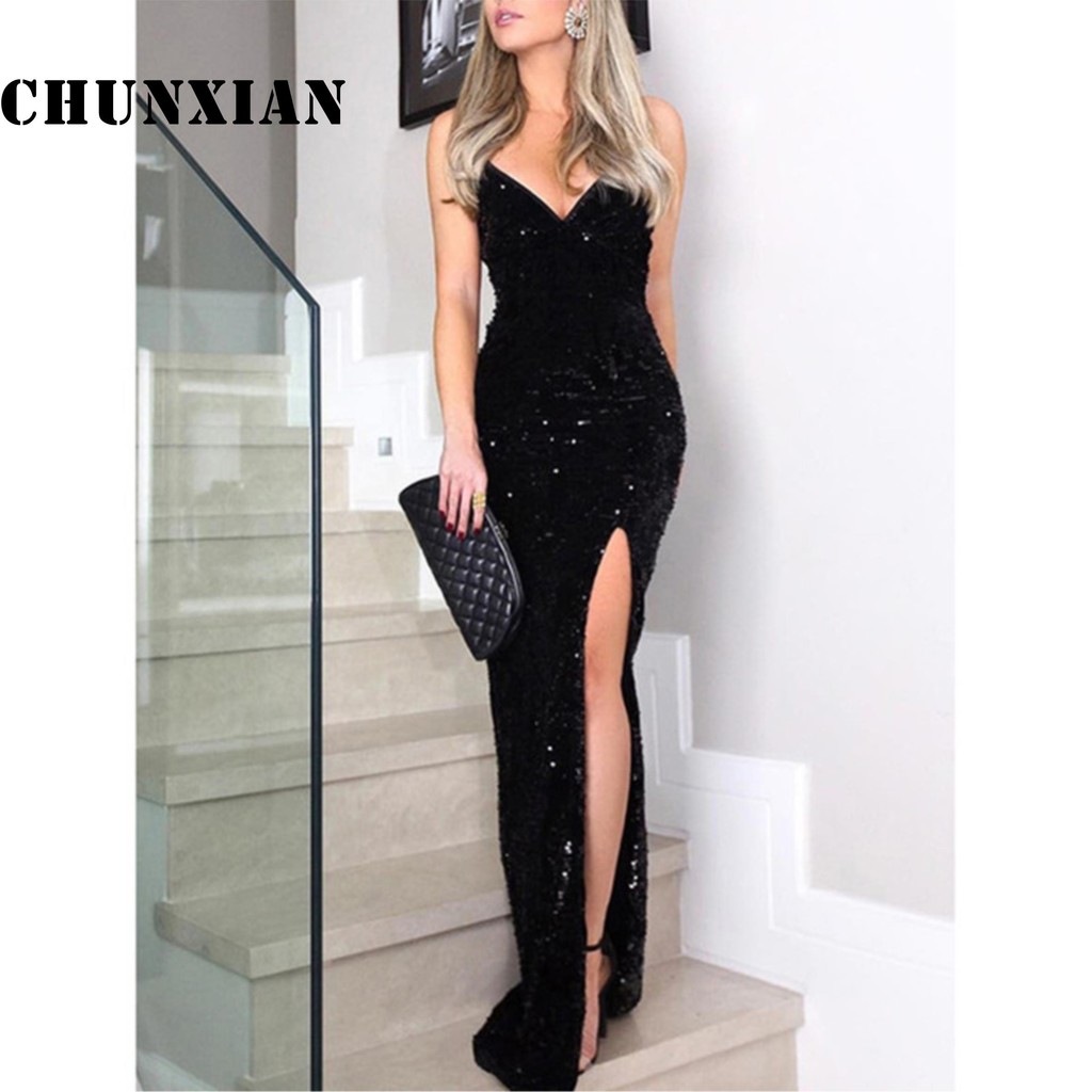 {Shipped From Manila+COD}formal Dress for Woman Sexy Black Glitter ...