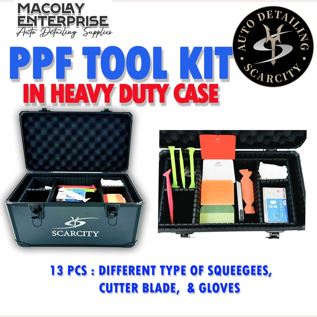 WR-107 Scarcity Heavy Duty Professional PPF Tool Kit Aluminum Tool Box ...