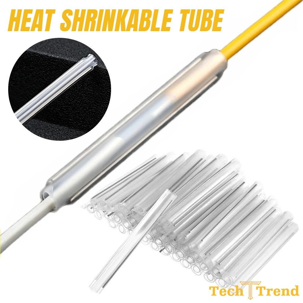 50 pcs 60mm Fiber Sleeve Double Needle Fiber Heat Shrink Tube Fiber Pipe Fusion Splicer ...