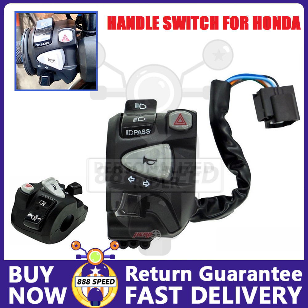 HONDA CLICK 125i/150i HANDLE SWITCH WITH PASSING LIGHT LEFT SIDE FOR ...