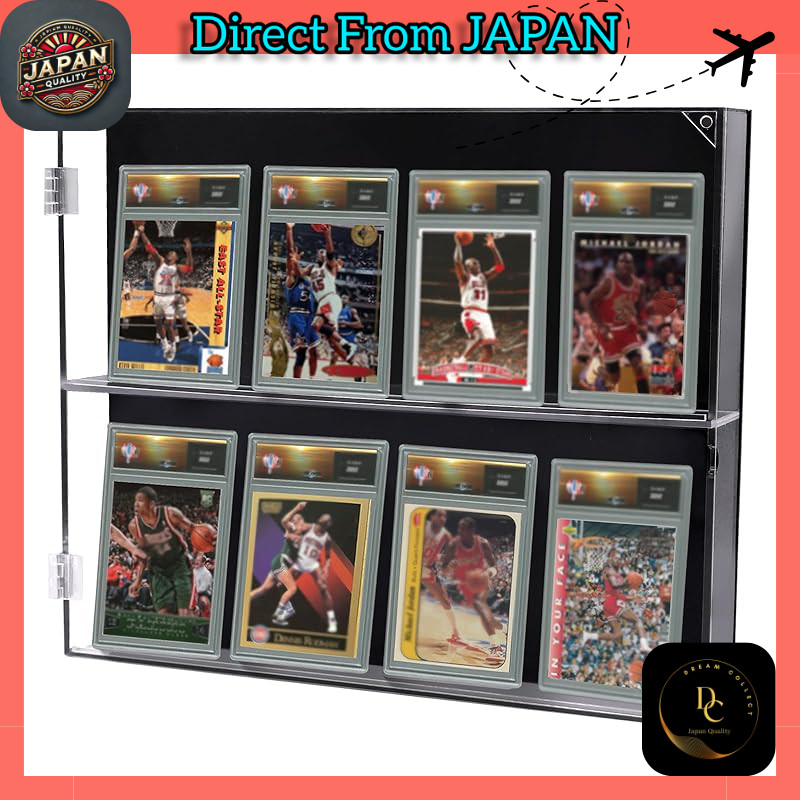 PSA storage case, wall-mounted card display case, acrylic, magnetic ...