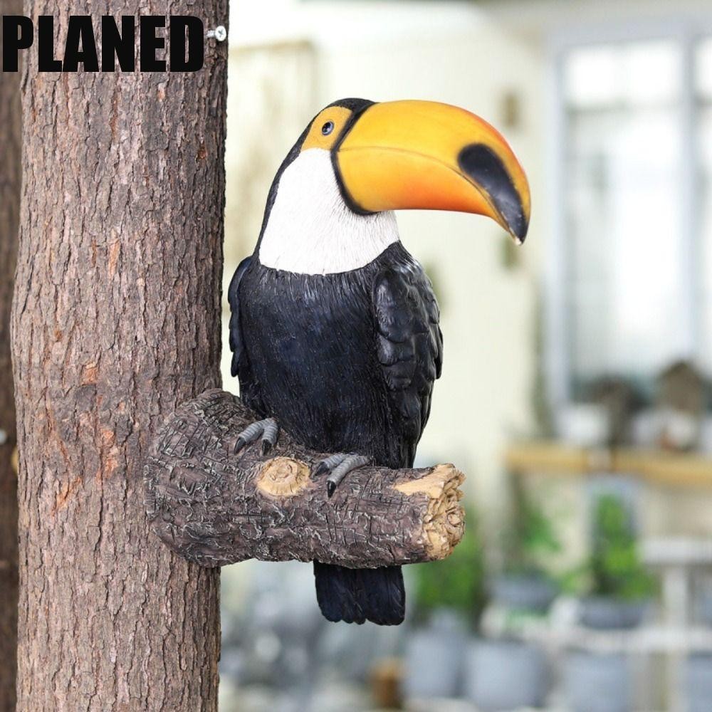 PLANED Toucan Tree Hugger Statue, Bird Model Resin Toucan Bird Figurine ...