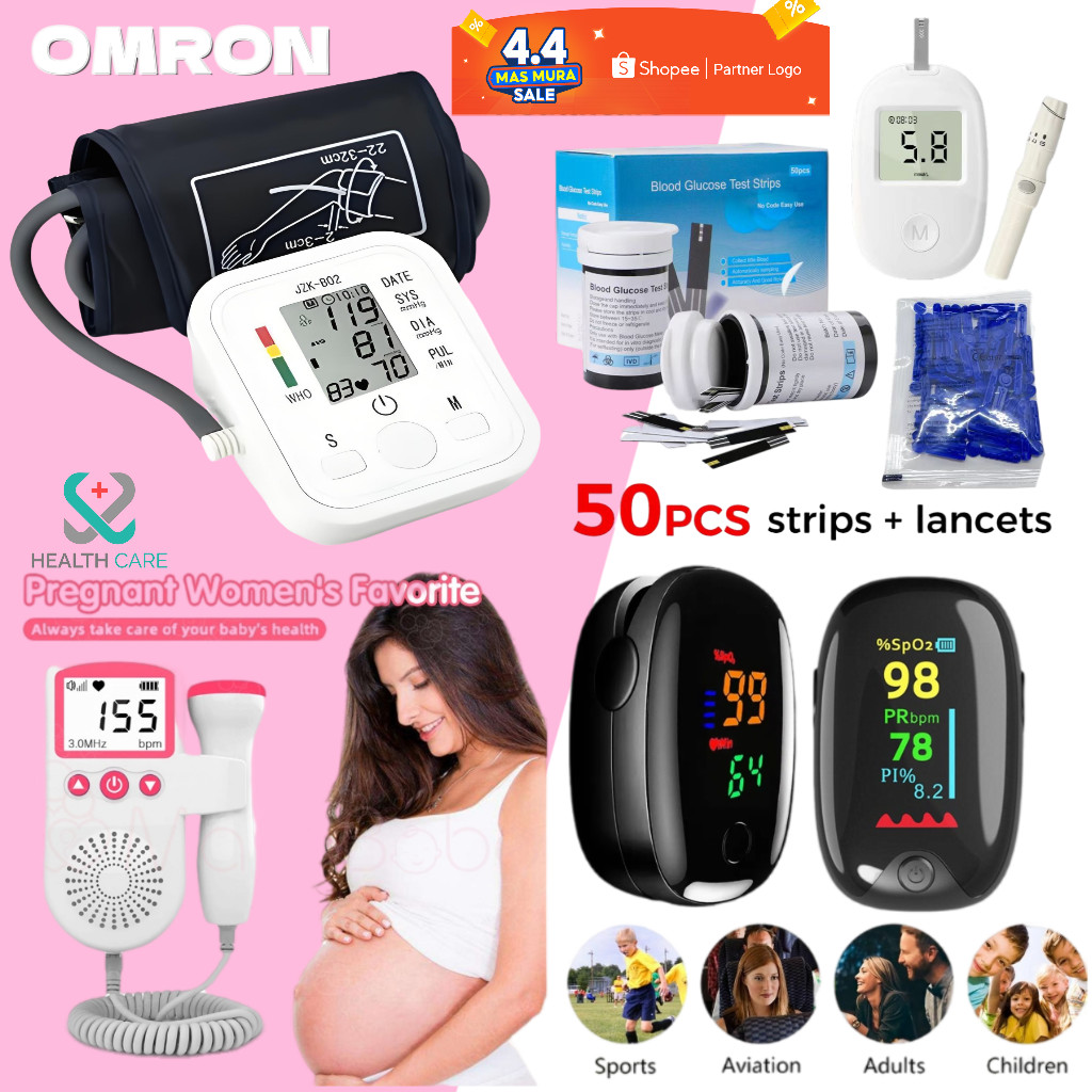 Original Blood Pressure Digital Monitor Rechargeable Smart Voice ...