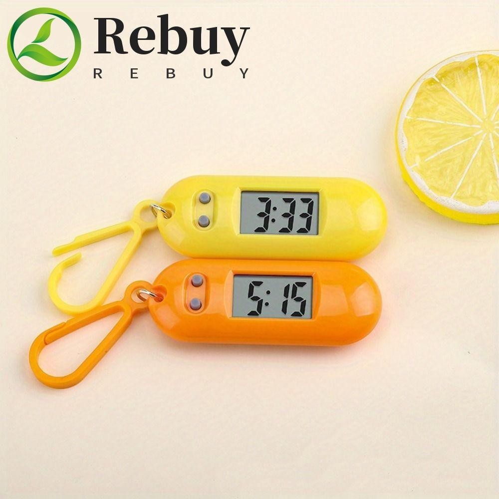 REBUY Digital Electronic Clock Keychain, Key Display Oval Watch ...