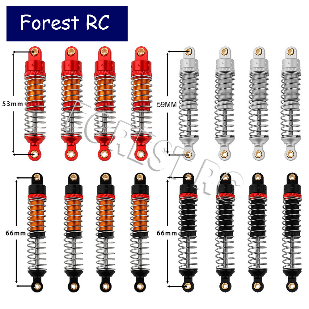 4PCS 53mm 59mm 66mm Aluminum Alloy Metal Oil Shocks Absorbers Damper ...
