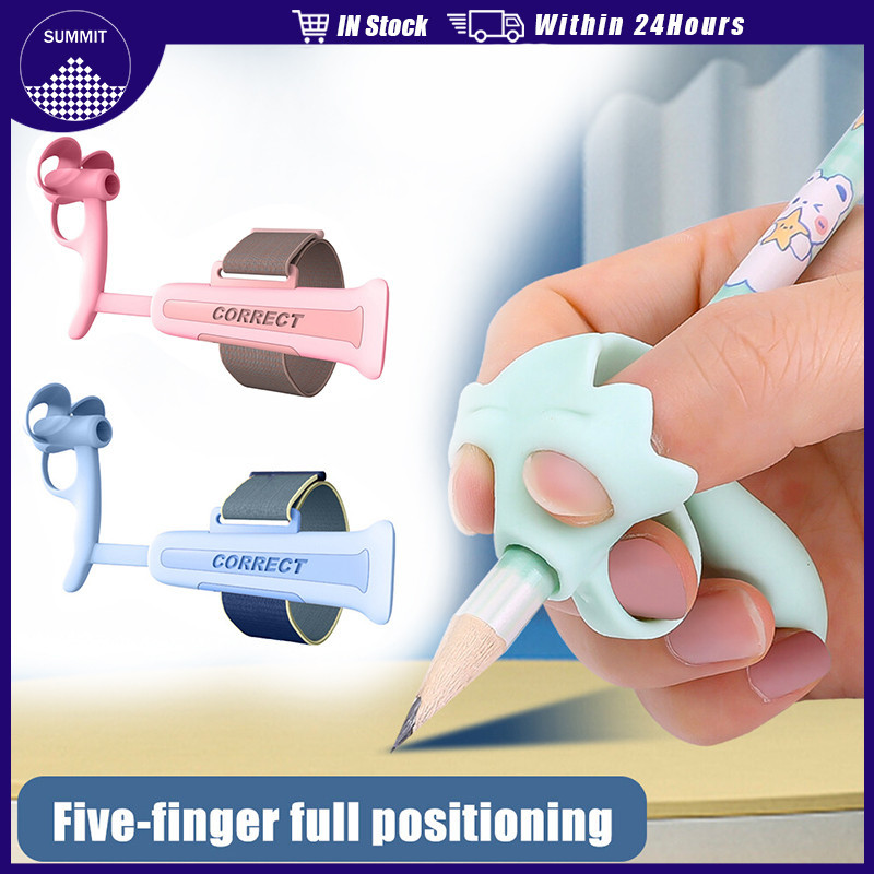 2 in1 Student Pencil Grip Trainer Silicon Anti-Hook Wrist Posture ...