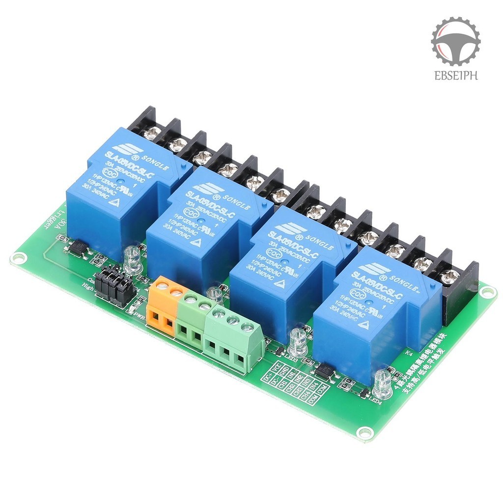 Ebsrph 4 Channel Relay Module 30A Load Current with Optocoupler ...