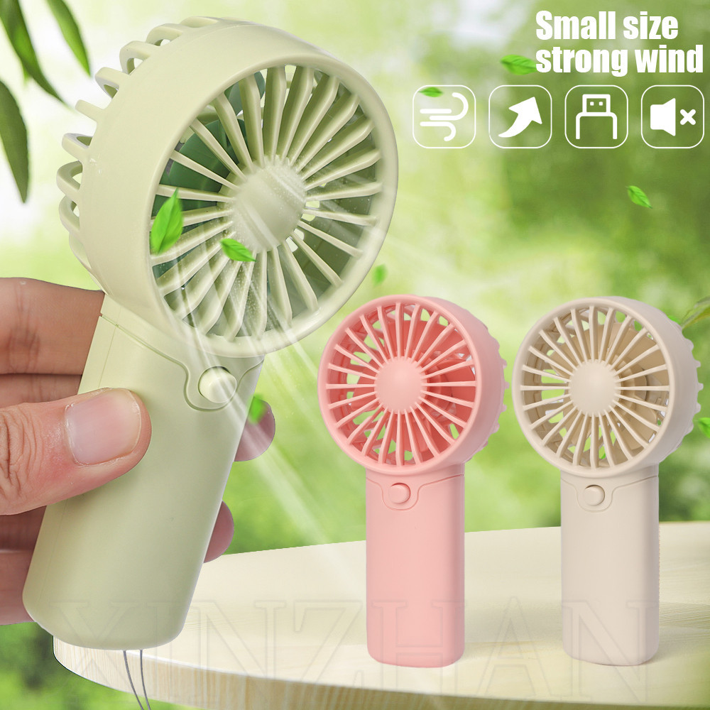 Mini Poratable Fan With Wrist Strap - Cute, Candy Color, Strong Wind ...