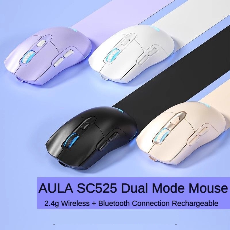 AULA SC525 Wireless Mouse Rechargeable Dual-mode Bluetooth 2.4g ...