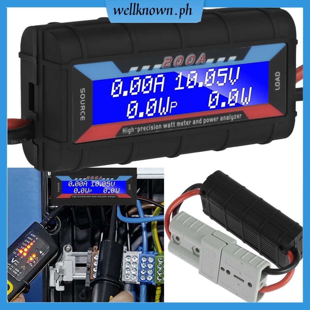 200A DC Digital Monitor Professional DC Battery Monitor Meter LCD Volt ...