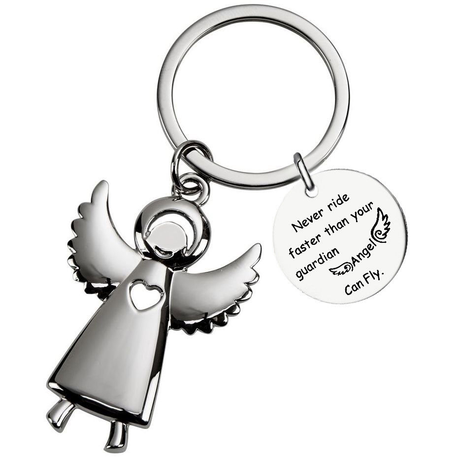 Angel Custom Name Keychain Your Guardian Personality Angel Pendent ...