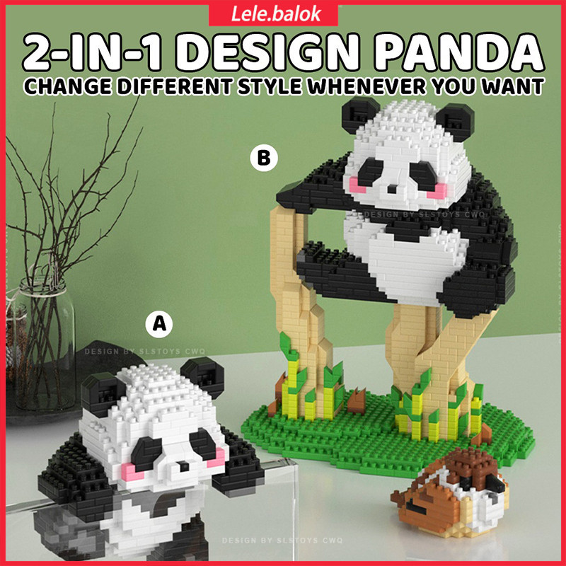 Nano Block Toys Lego Panda 3D Panda Model Educational Series Block Kids ...