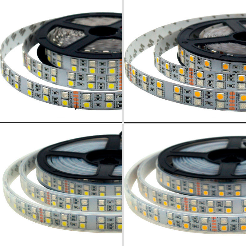 DC12V /DC 24V 5Meters/roll 120leds/M 600LEDs Double Row 5050 RGBW RGBWW ...