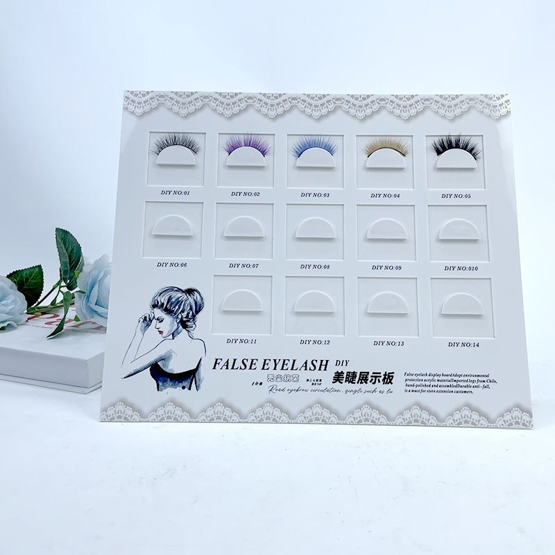 Grafting Eyelash Display Board Acrylic Eyelash Style Pattern Finished ...