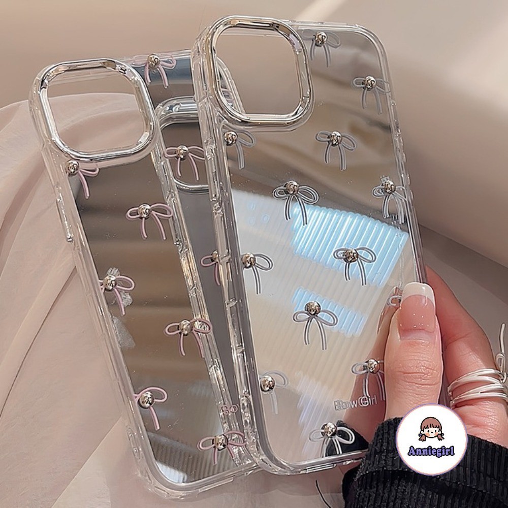 Luxury 3D Bead Bowknot Mirror Phone Case for IPhone 11 16 15 14 Pro Max ...