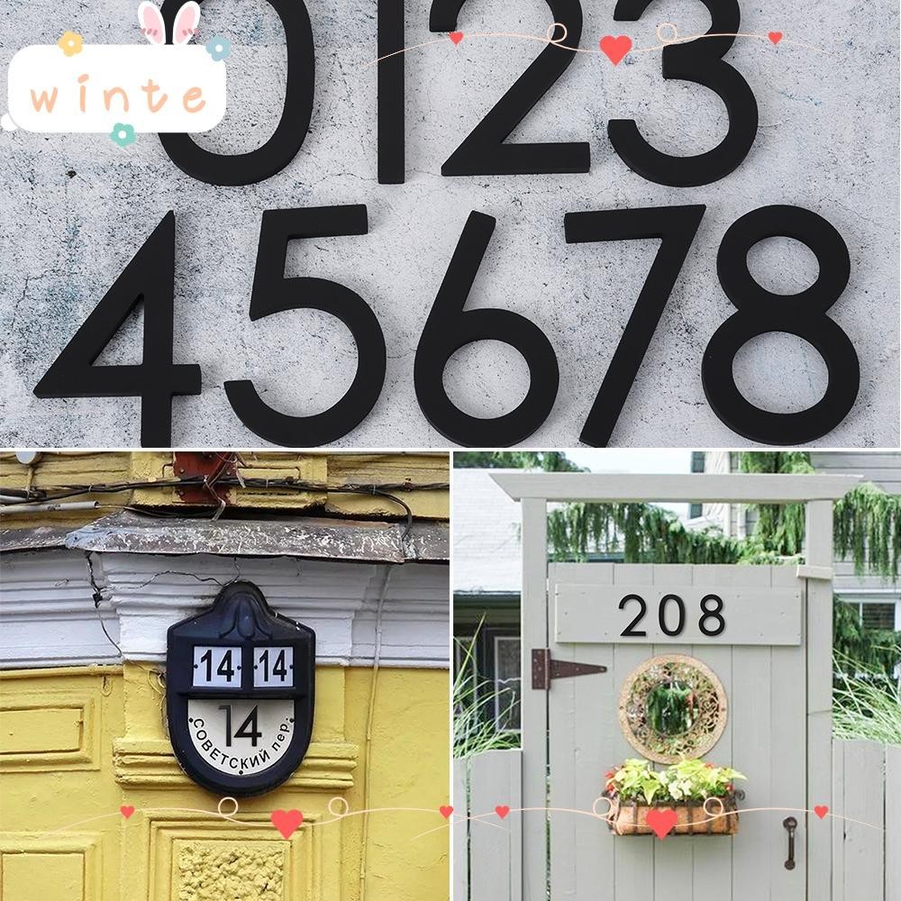 WINTE 6" Floating House Number Alphabet 911 Visibility Signage Address ...