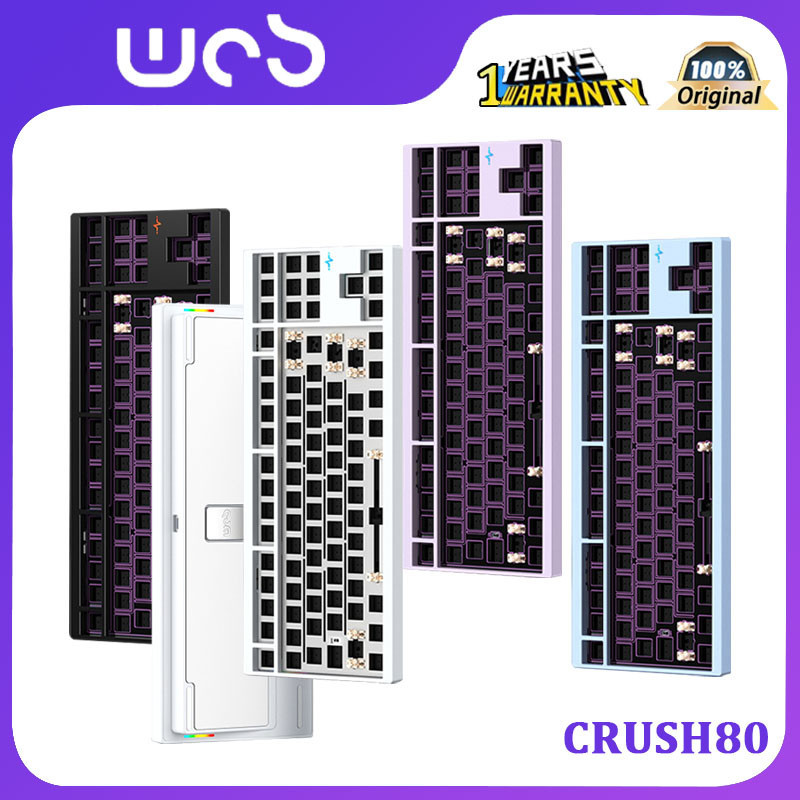 WOB CRUSH80 Three mode custom mechanical keyboard Aluminum Turd Kit ...