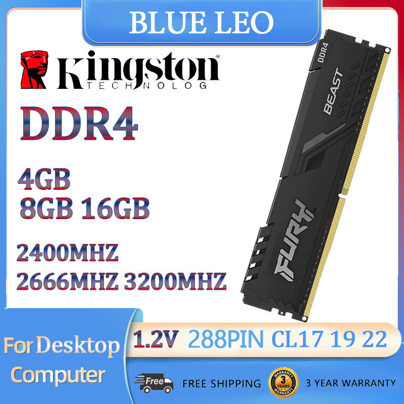 Kingston HyperX FURY DDR4 RAM Desktop 4GB 8GB 16GB 2400/2666/3200 DIMM Game Memory | Shopee ...