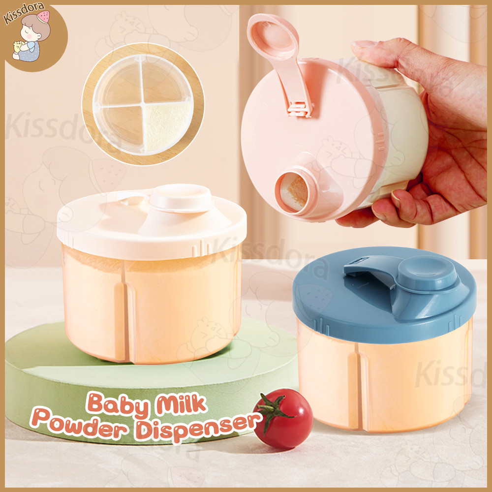 Kissdora 240Ml Baby Milk Powder Dispenser 4-Grids Portable Baby Food ...