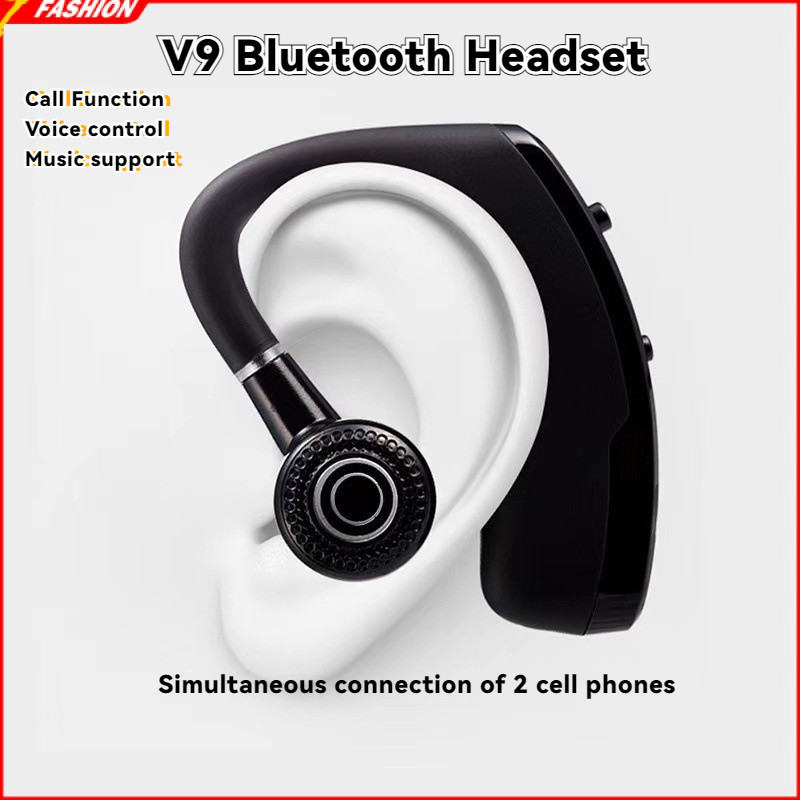 V9Bluetooth Headset V8UpgradeCSRVersion with Voice Control Business Model Car Ear-Mounted Stereo ...