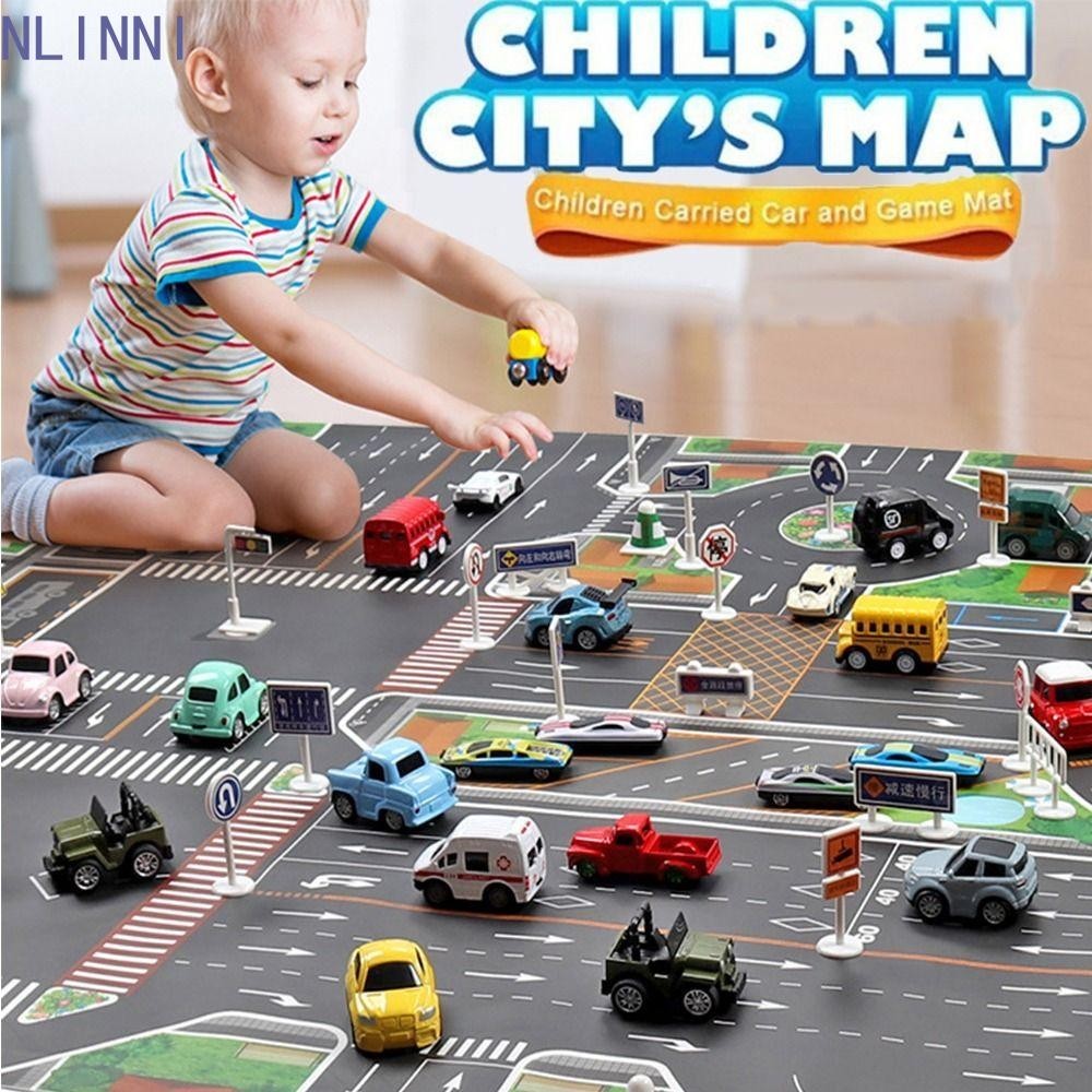 NLINNI City Parking Lot Roadmap Mats For Baby City Rug Car Climbing ...
