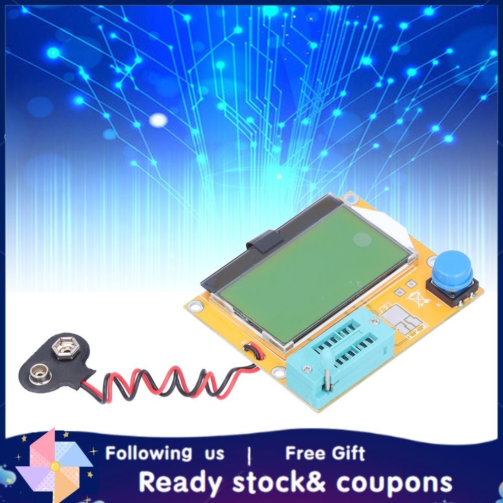 Xiyijia Capacitor Tester Meter 2mA Standby Current Transistor Backlit ...