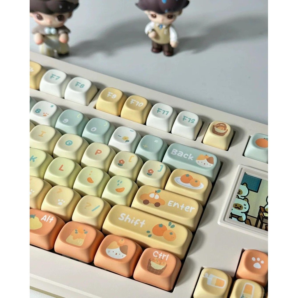 Orange Soda Keycap XOA Profile PBT Five-sided Dye Sublimation 131/140 ...
