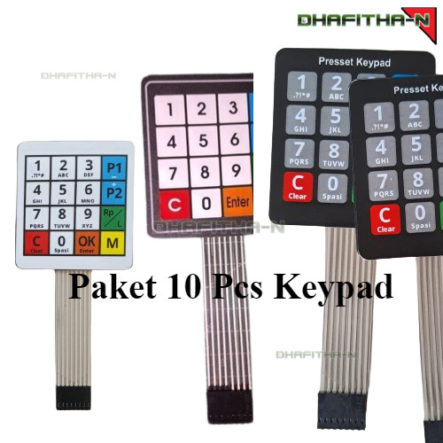 TOMBOL Package Of 10pcs Keypad Pom Mini Matrix 4x4 Kipet Standard ...