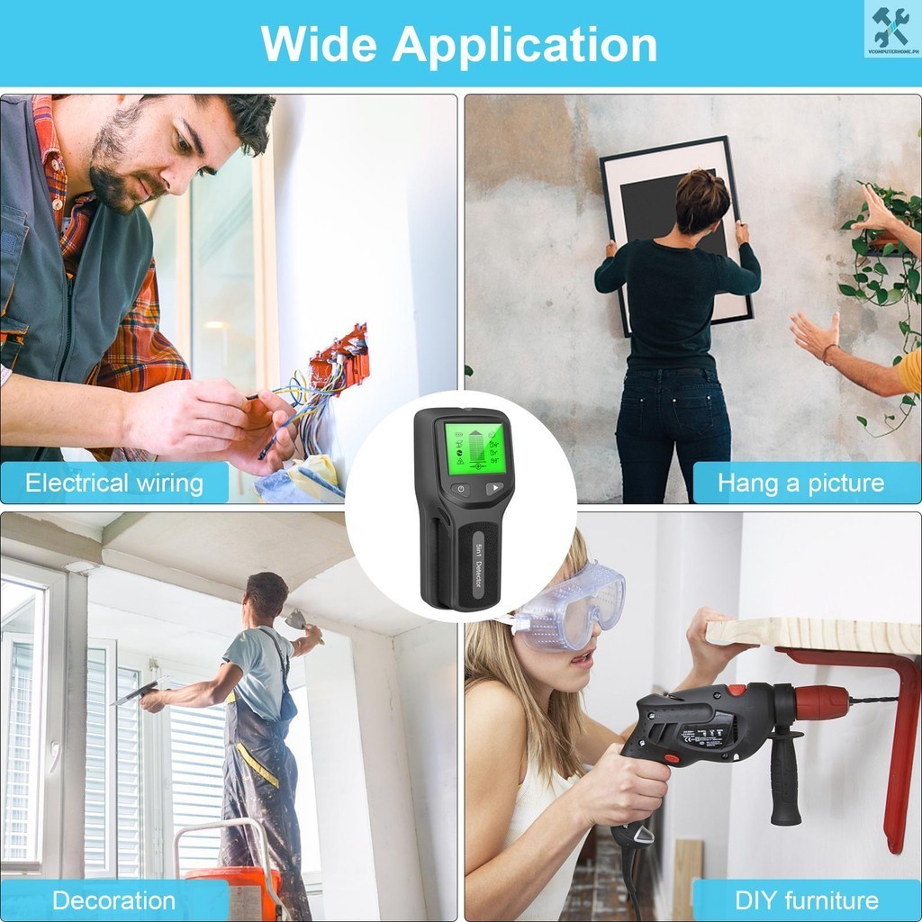 vcthph HW430 5 in 1 Stud Detector Wall Scanner Digital Handheld ...