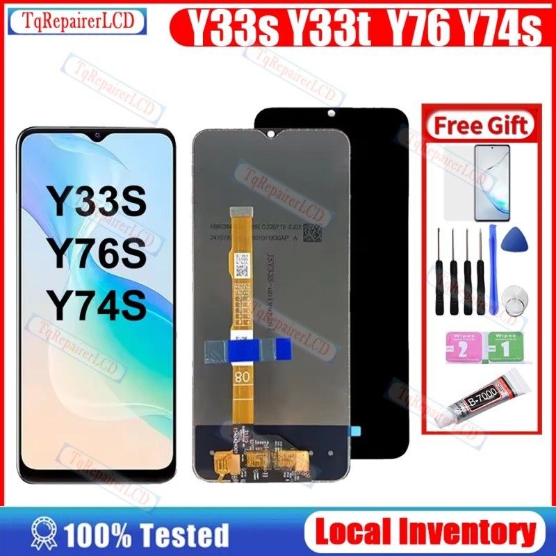 Original LCD For VIVO Y33s/ Y33t/ Y76 5G/ Y74s/ Y76s LCD Display Touch ...