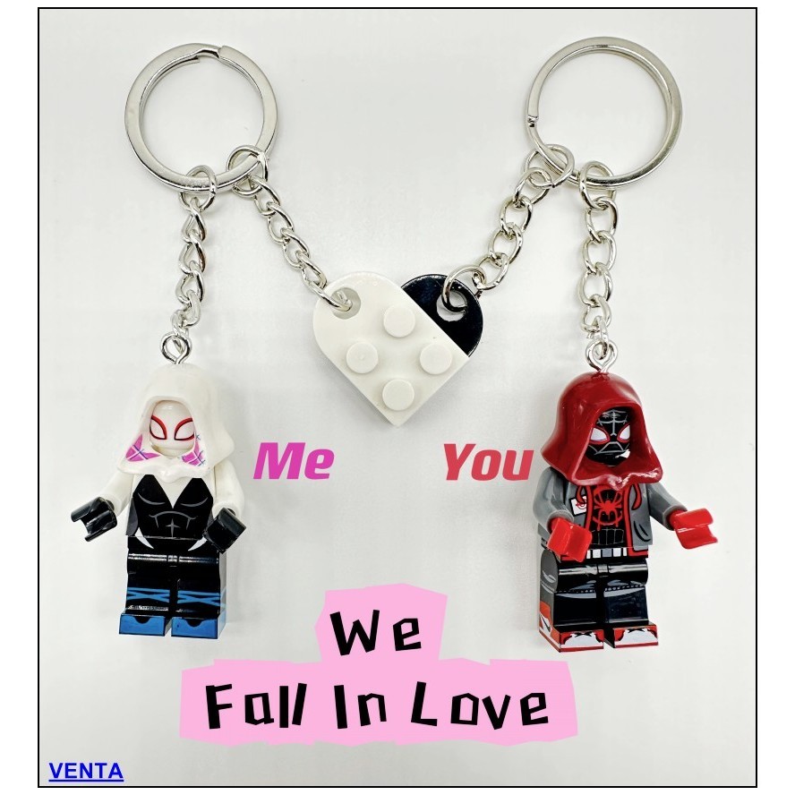 Lovely Couple Keychains Miles and Gwen Keychains Couple Backpack ...