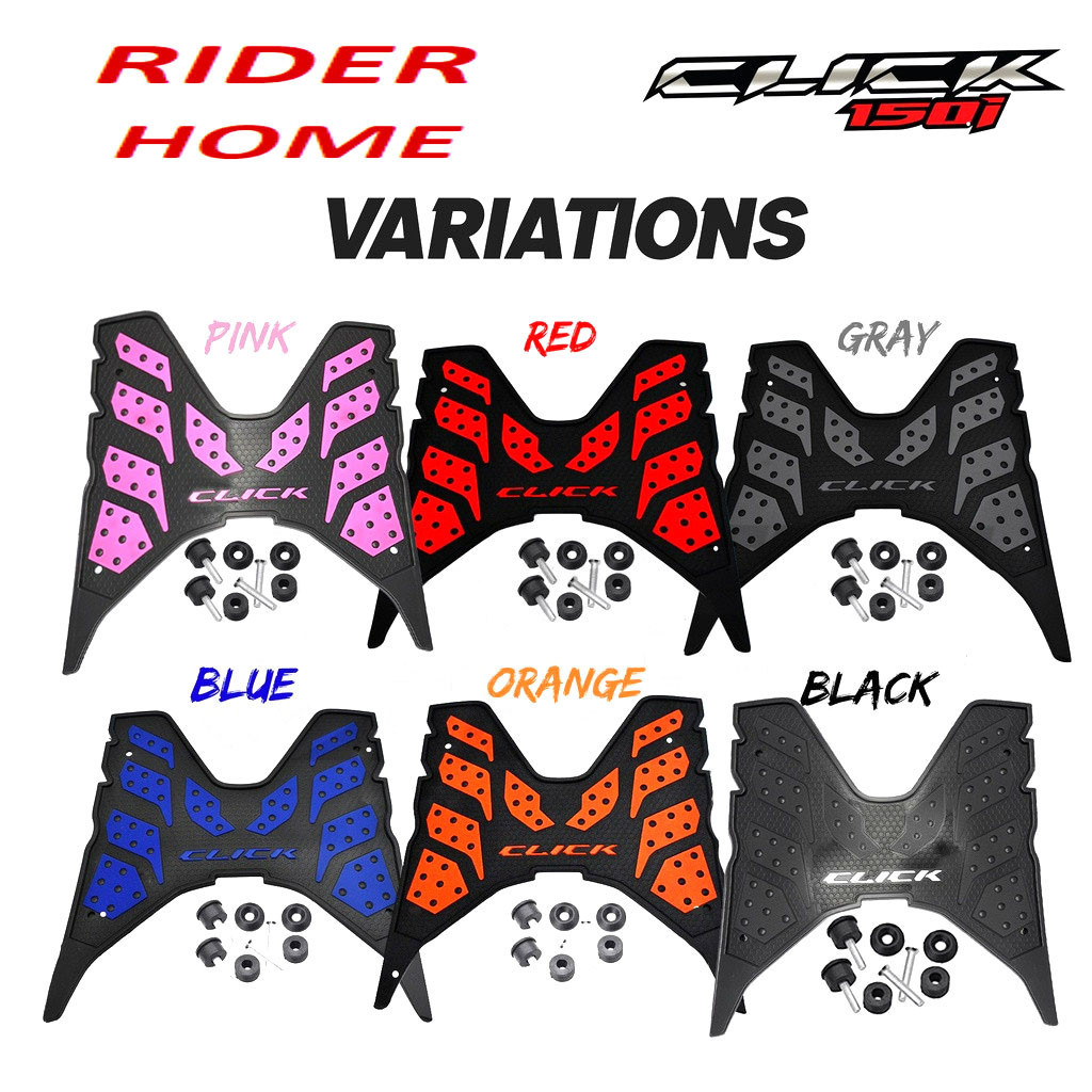 (RIDER HOME) HONDA CLICK 125i /150i FOOTBOARD RUBBER MATTING WITH BOLTS ...