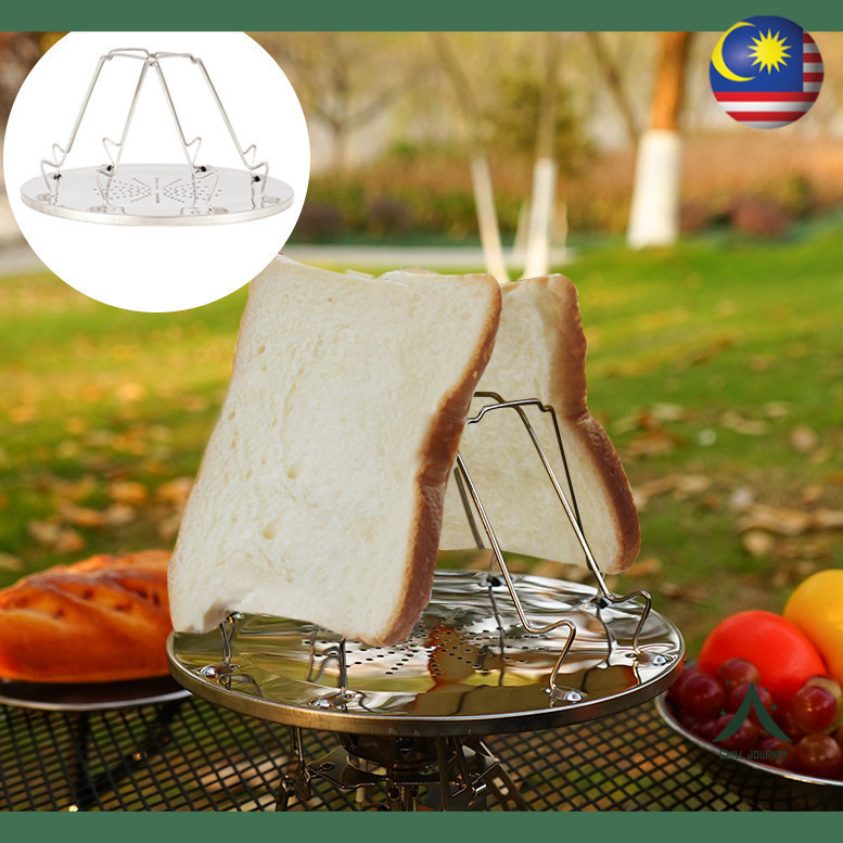 Chill Journey Stainless Steel Foldable Bread Toaster Rack - Fits 4 ...