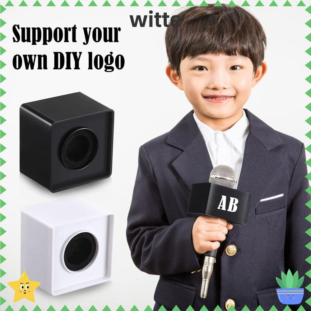 WITTEE Microphone Logo Flag, Customizable Waterproof Microphone Flag ...