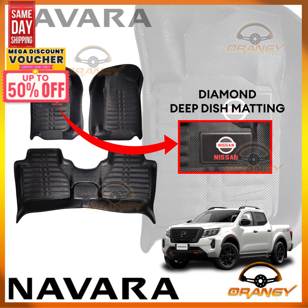 Nissan Navara 2021 to 2025 Diamond Deep Dish Matting High Quality ...