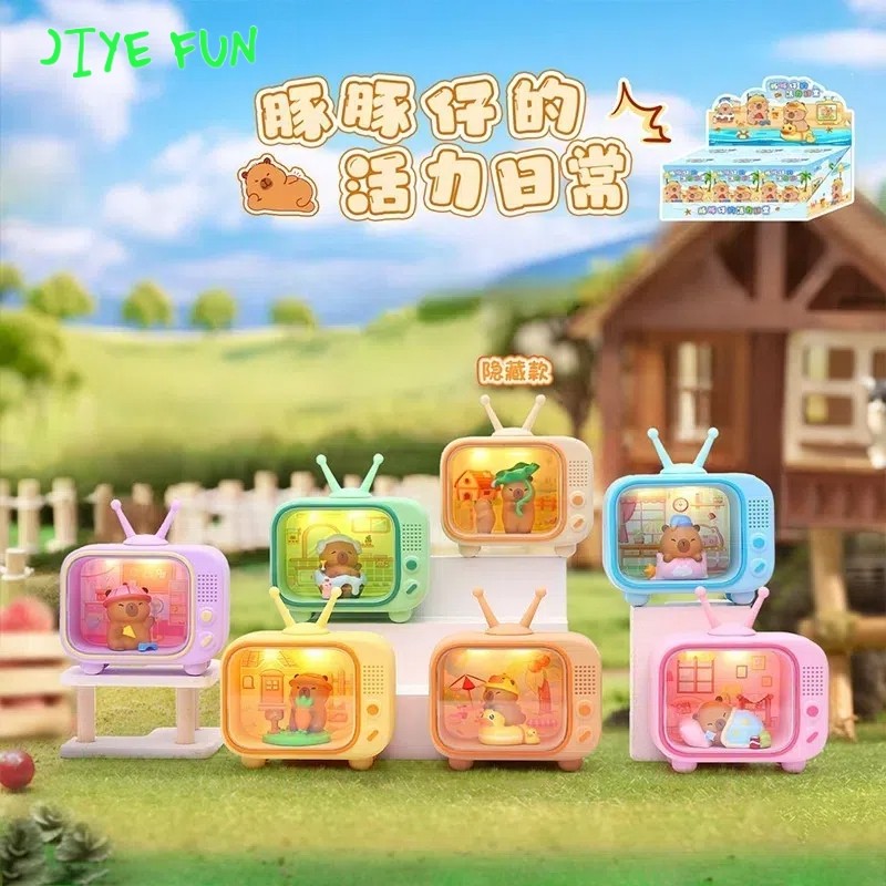 Capybara Glowing Mini TV Scenes Blind Box Mystery Boxes Cute Gifts ...