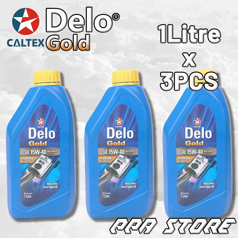 Delo Gold Engine Oil 1L CH-4 15W-40 Premium Heavy Duty Multigrade Diesel Engine Oil | Shopee ...
