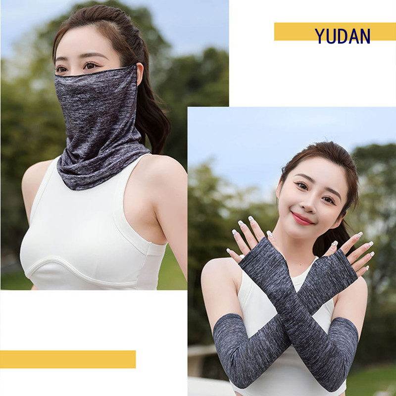 Yudan 3Pcs/Set Sport Ice Silk UV Sun Protection Cycling Arm Sleeves ...