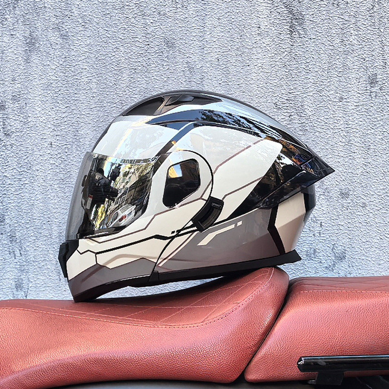 Orz Small Shell Helmet Open Face Helmet Motorcycle Helmet Dual Lens Men ...