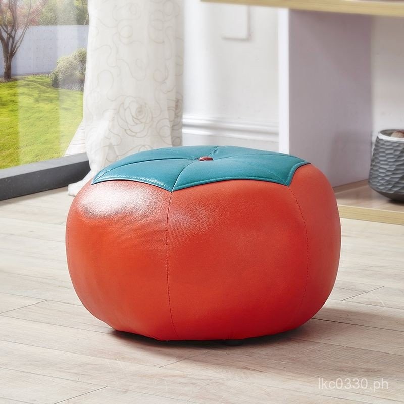 Cute Sofa Stool Sen Sheng Football Stool Creative Round Leather Shoe ...