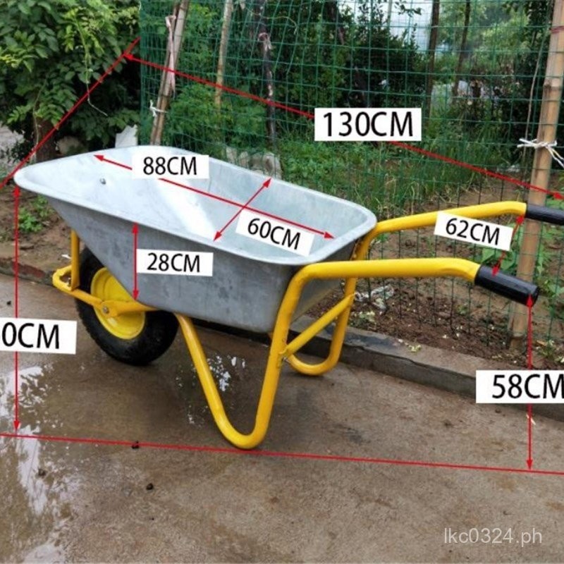 Wheelbarrow Garden Lorry Soil Pushing Truck Trolley Single Wheel ...