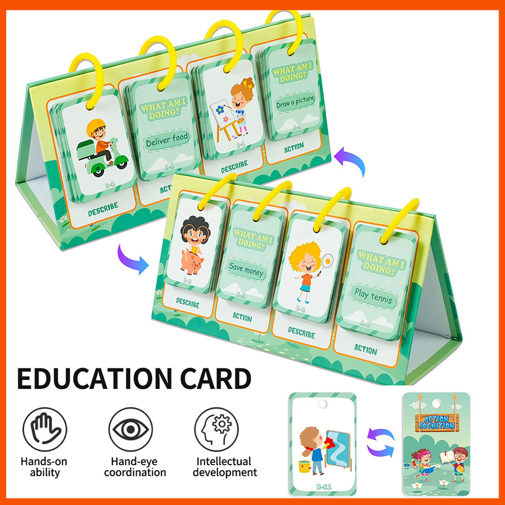 Educational Movement Flashcards Montessori Action Cards Early Learner ...