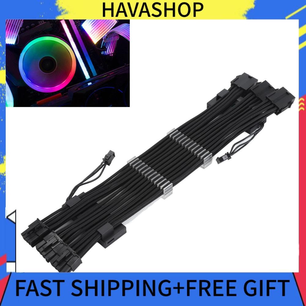 Havashop ARGB Extension Cable RGB Light Strip Set for PSU Cables GPU ...