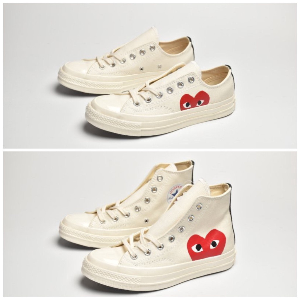 CDG x Conv Chuck Taylor All Star 1970s Hi White | Shopee Philippines