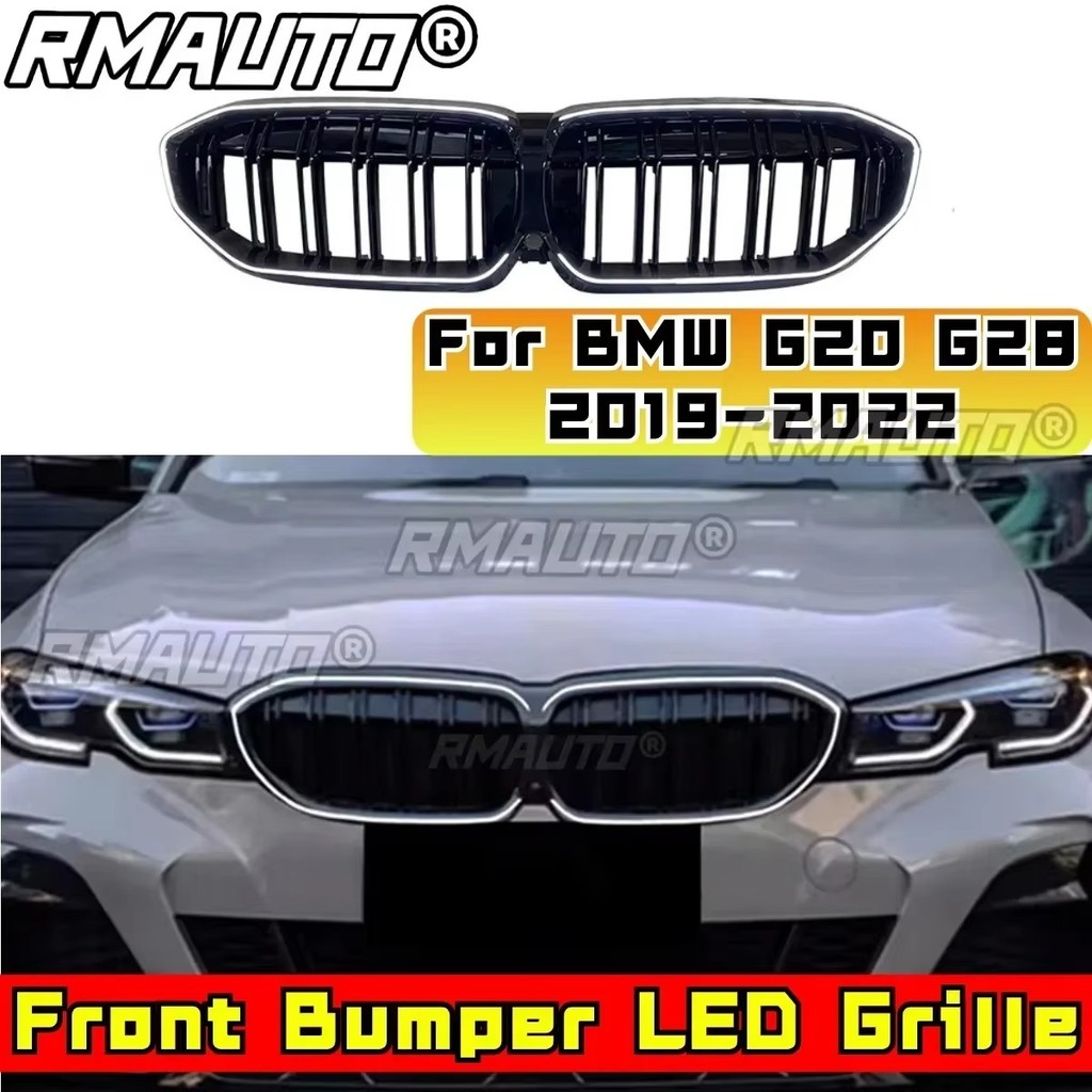 LED Front Racing Facelift Upper Radiator Grille for BMW 3 Series G20 ...