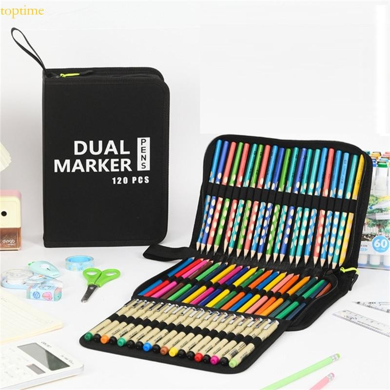 Top 60 72 100 120 Slots Coloring Pencil Case Capacity Pen Case Large ...